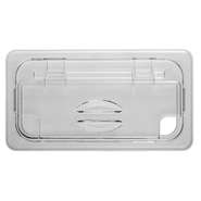 Cambro Camwear® 1/3 Size Clear Polycarbonate Notched FlipLid®