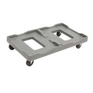 Orbis Grey Plastic Double Tote Dolly - 39"L x 23 1/2"W x 3"H