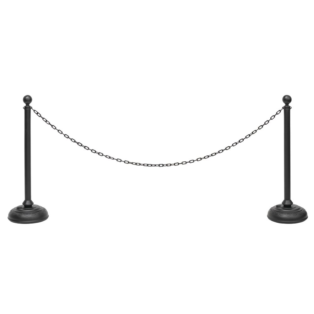 United Visual Products Black Plastic Crowd Control Chain - 96"L