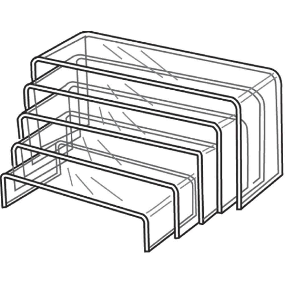 Low Profile Display Risers - Set of 5 - Clear