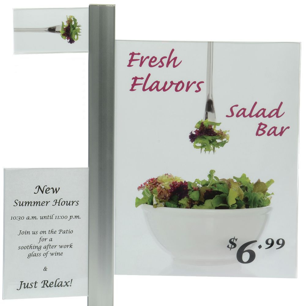 Cal-Mil Clear Plastic Six-Sided Tabletop Sign Holder - 4"L x 6"H