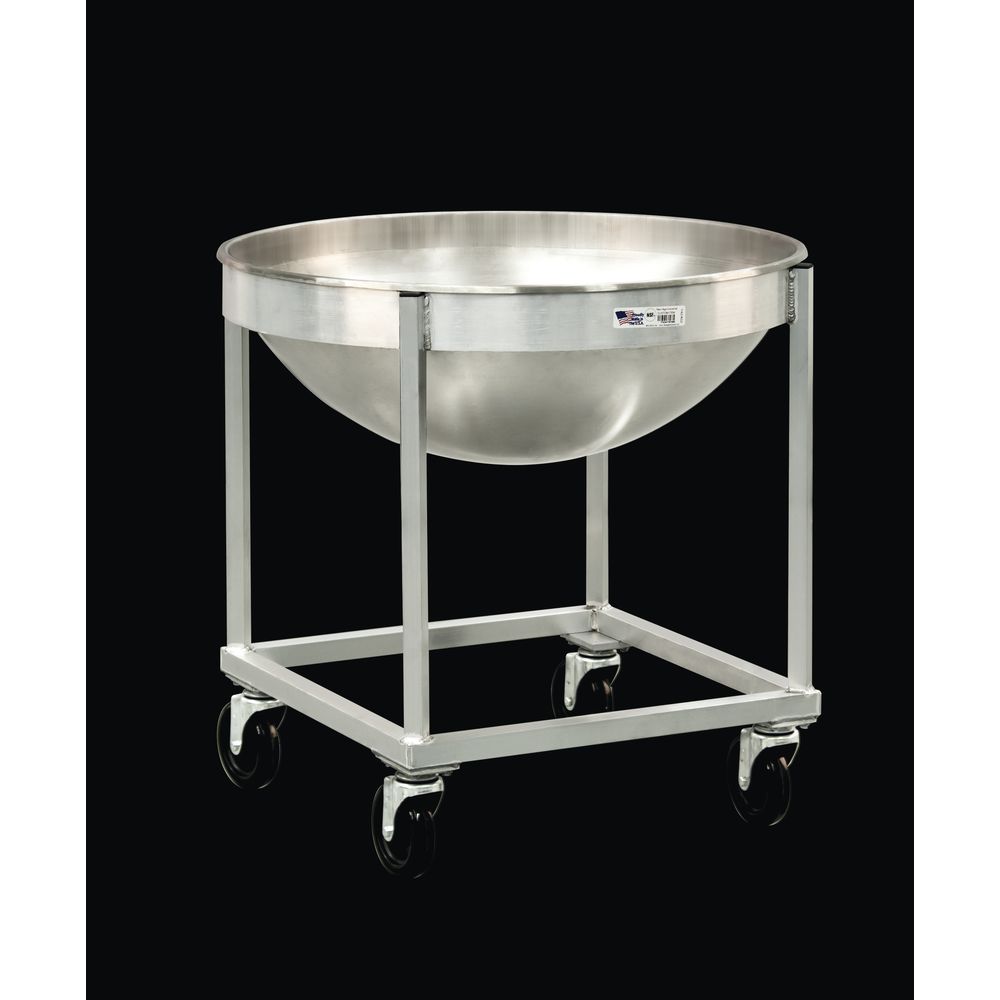 New Age Aluminum Mixing Bowl Mobile Stand - 30"Dia x 30"H