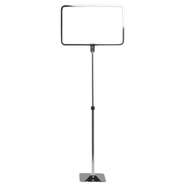 Chrome Metal Horizontal Sign Frame With Adjustable Round Stem - 11"L x 7"H