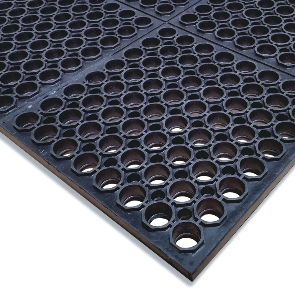 Cactus Mat Black VIP Tuffdek Heavy-Duty Anti-Fatigue Rubber Floor Mat ...