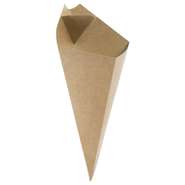 Packnwood Kraft Paper Fry Cone With Sauce Cup - 5 1/4"W x 8 3/4"H