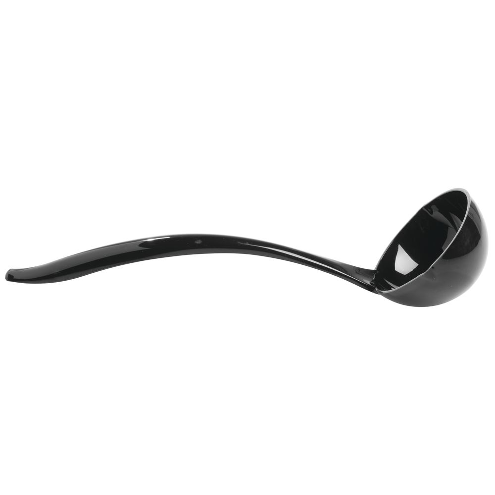 Sabert 4 Oz Black Plastic Disposable Ladle - 12"L