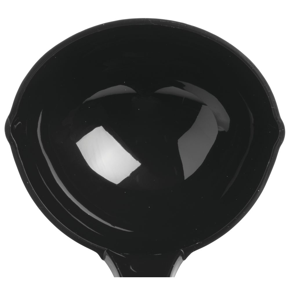 Sabert 4 Oz Black Plastic Disposable Ladle - 12"L