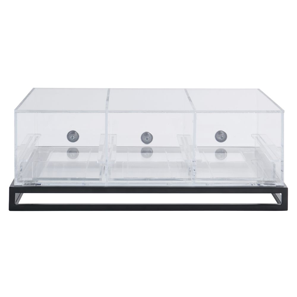 Expressly Hubert® Cerve Collection 3-Drawer Black Pastry Display With ...