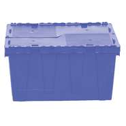 Orbis Blue Plastic FliPak® Stack-N-Nest Storage Tote With Lid - 24"L x ...