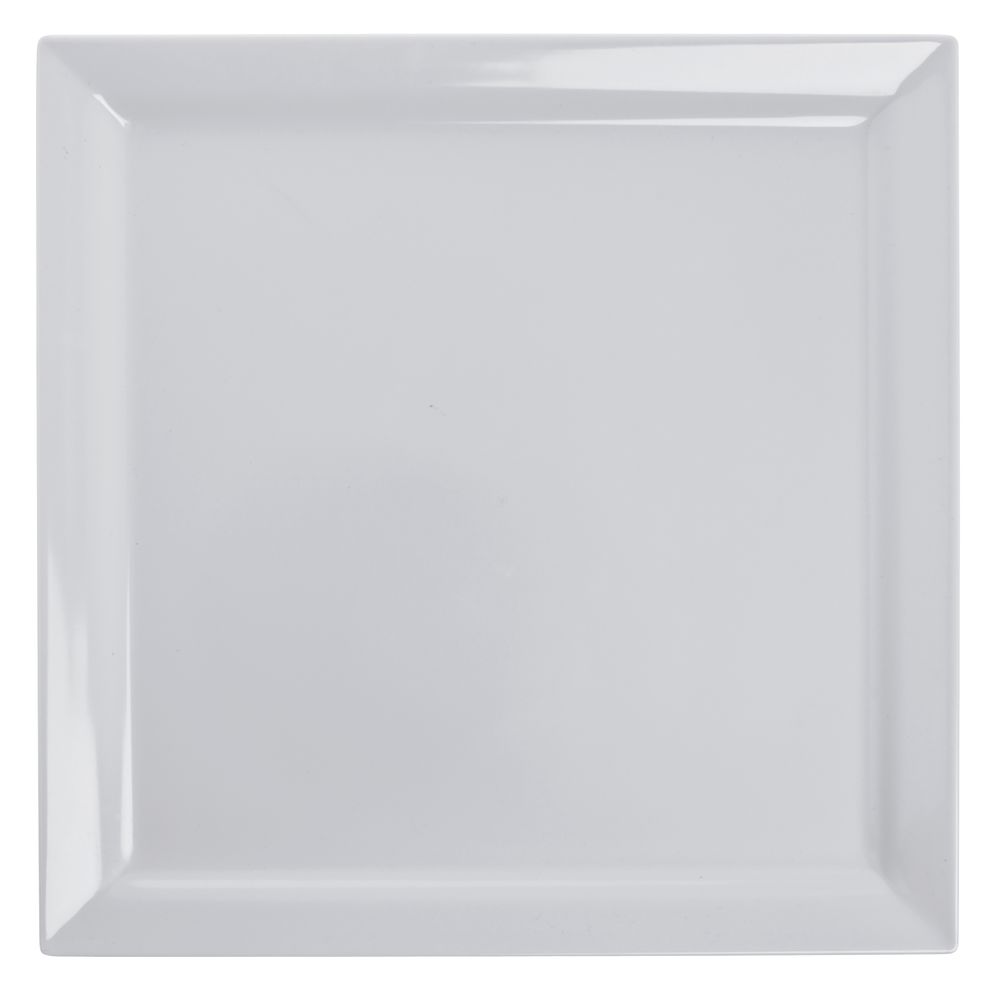 Elite Vogue Square White Melamine Plate - 12 1/4 Sq