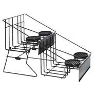 HUBERT® Quadruple Black Wire Airpot Rack With Drip Trays