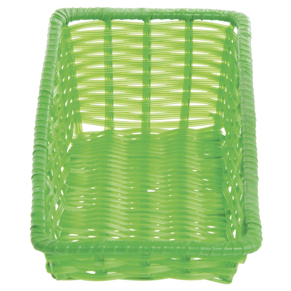 Expressly Hubert® Rectangular Black Plastic Tapered Washable Produce ...