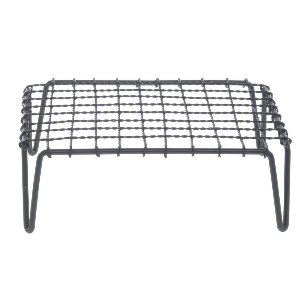 Expressly HUBERT® Rectangular Black Powder-Coated Iron Grated Riser ...