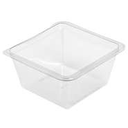 Placon 166489 GoCubes™ 24 oz Clear PET Plastic Square Containers - 6"L ...