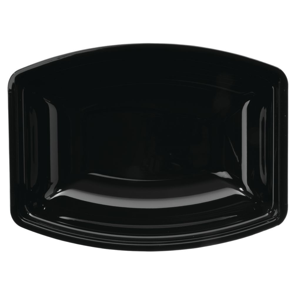Cambro Ribbed 3 qt Rectangular Black Plastic Bowl - 12"L x 9"W