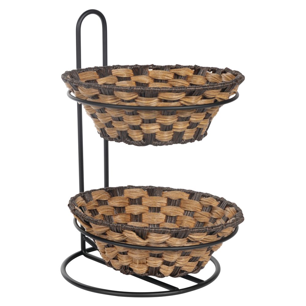 2-Tier Round Basket Counter Display