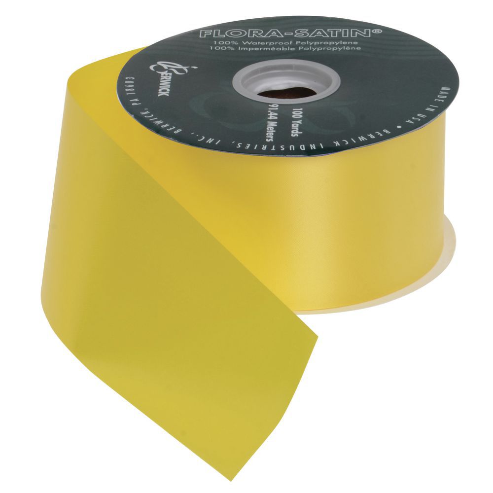 2 3/4"W Yellow Flora-Satin® Decorative Ribbon