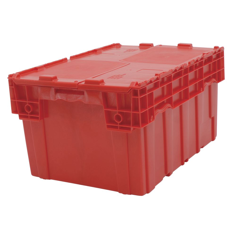 Orbis Red Plastic FliPak® Stack-N-Nest Storage Tote With Lid - 24"L x ...