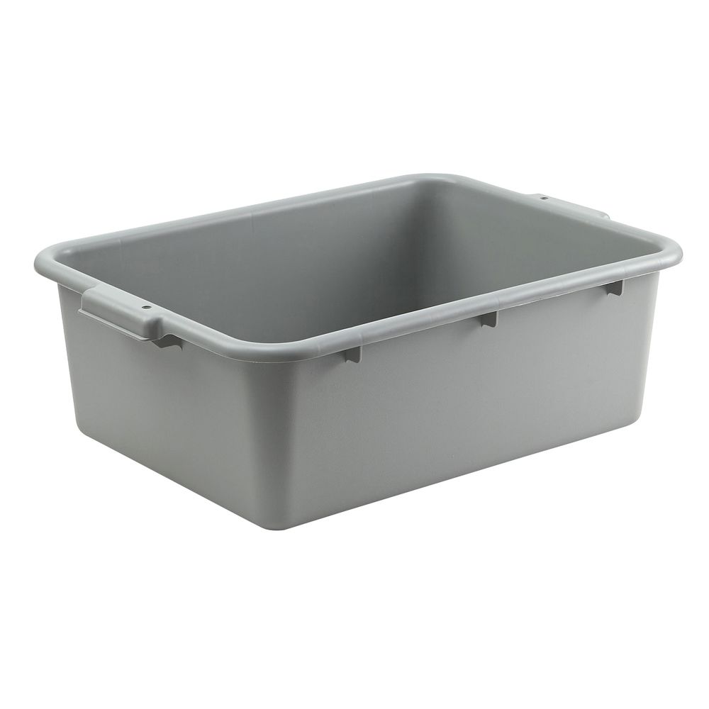 HUBERT® Gray Plastic Bus Tub, 20"L x 15"W x 7"H