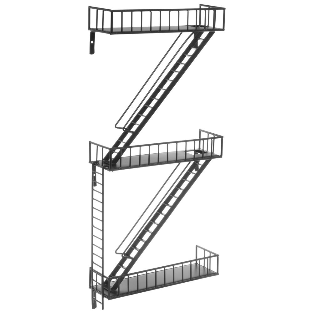 3-Tiered Fire Escape Shelf, 25"H