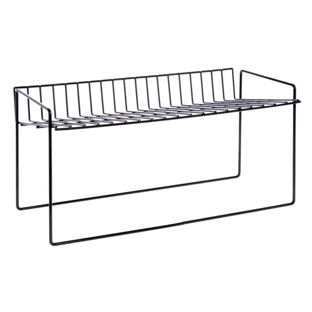 Expressly Hubert® 2-Step Black ABS Deli Display Riser - 23 3/4"L x 19"W ...