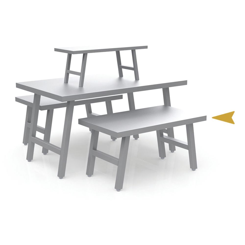 Small Nesting Table, Barnwood - 42"W x 24"D x 22"H