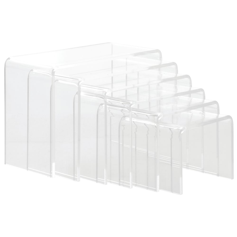 Clear Acrylic Risers, 6 Piece Set