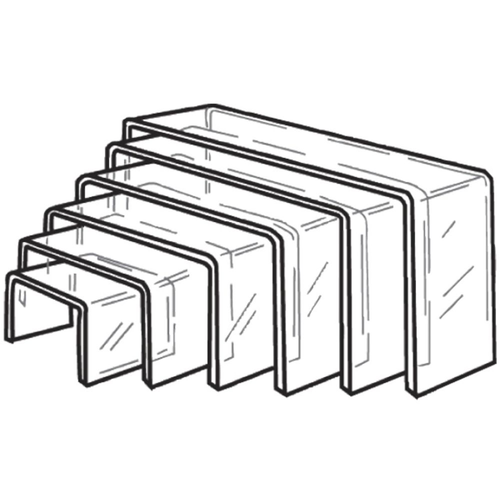Clear Acrylic Risers, 6 Piece Set
