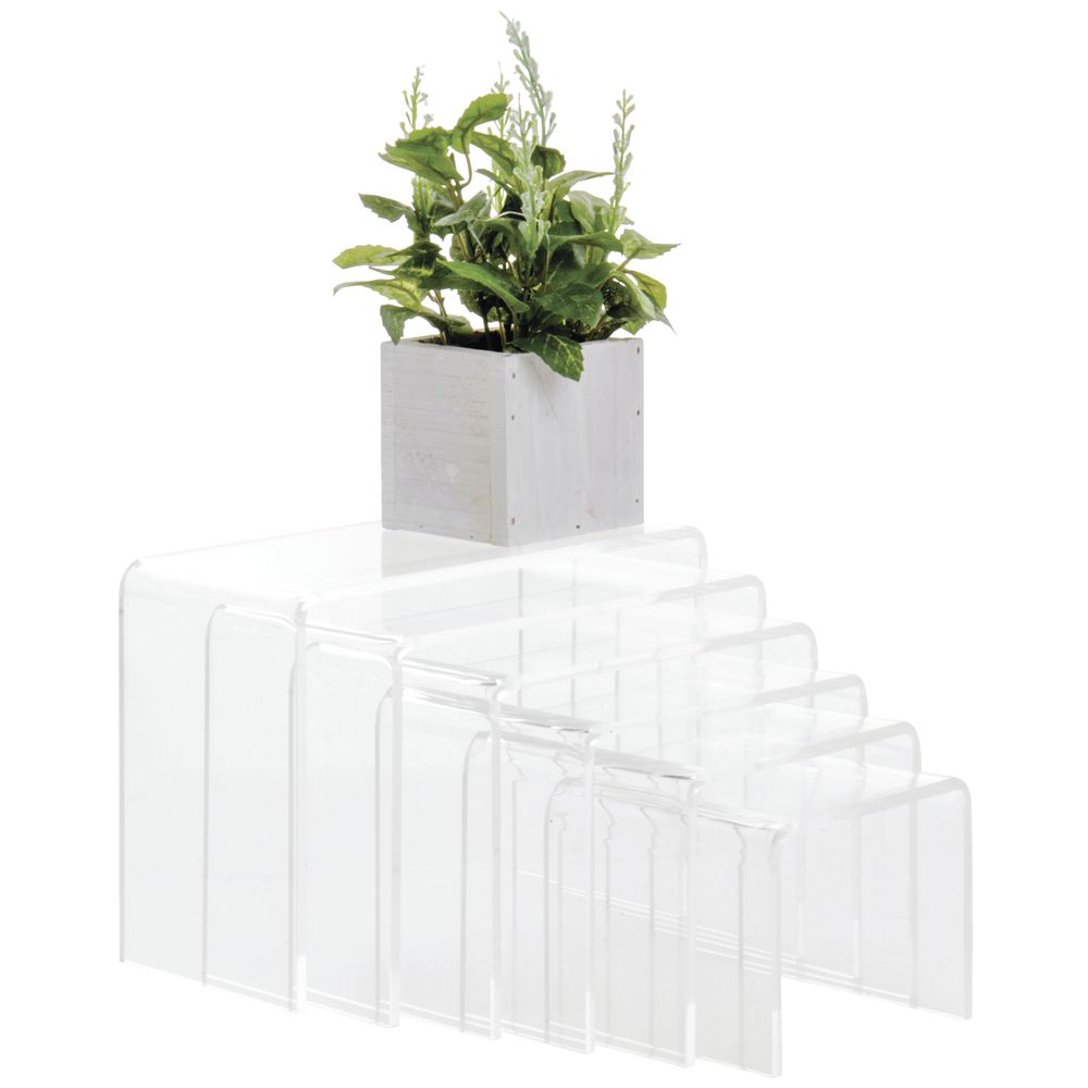 Clear Acrylic Risers, 6 Piece Set