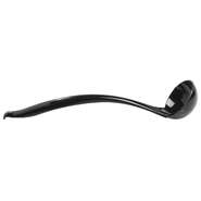 Sabert 3/4 Oz Black Plastic Disposable Ladle - 9 1/4"L
