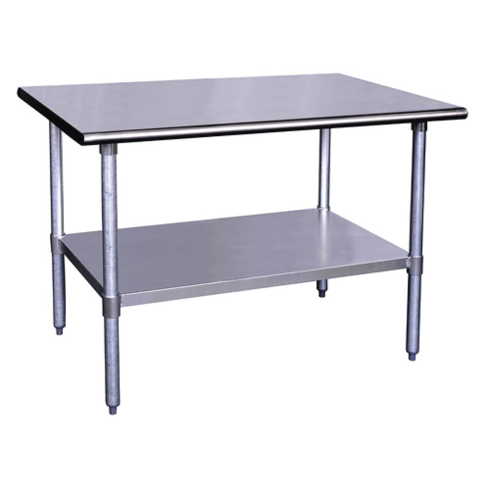 Kratos 18 Gauge, Type 304 Stainless Steel Worktable w/ 4" Backsplash ...