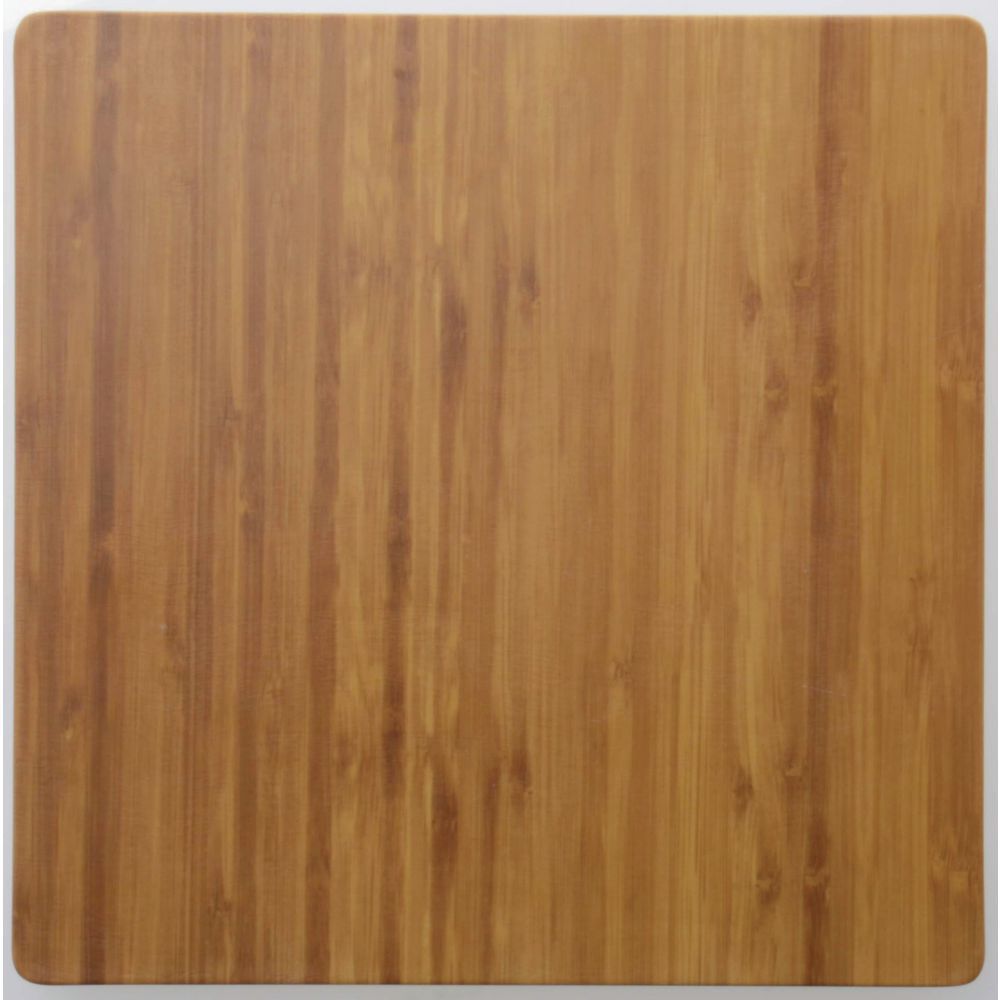 Elite Square Bamboo Faux Wood Melamine Platter - 10"L x 10"W x 1/2"H