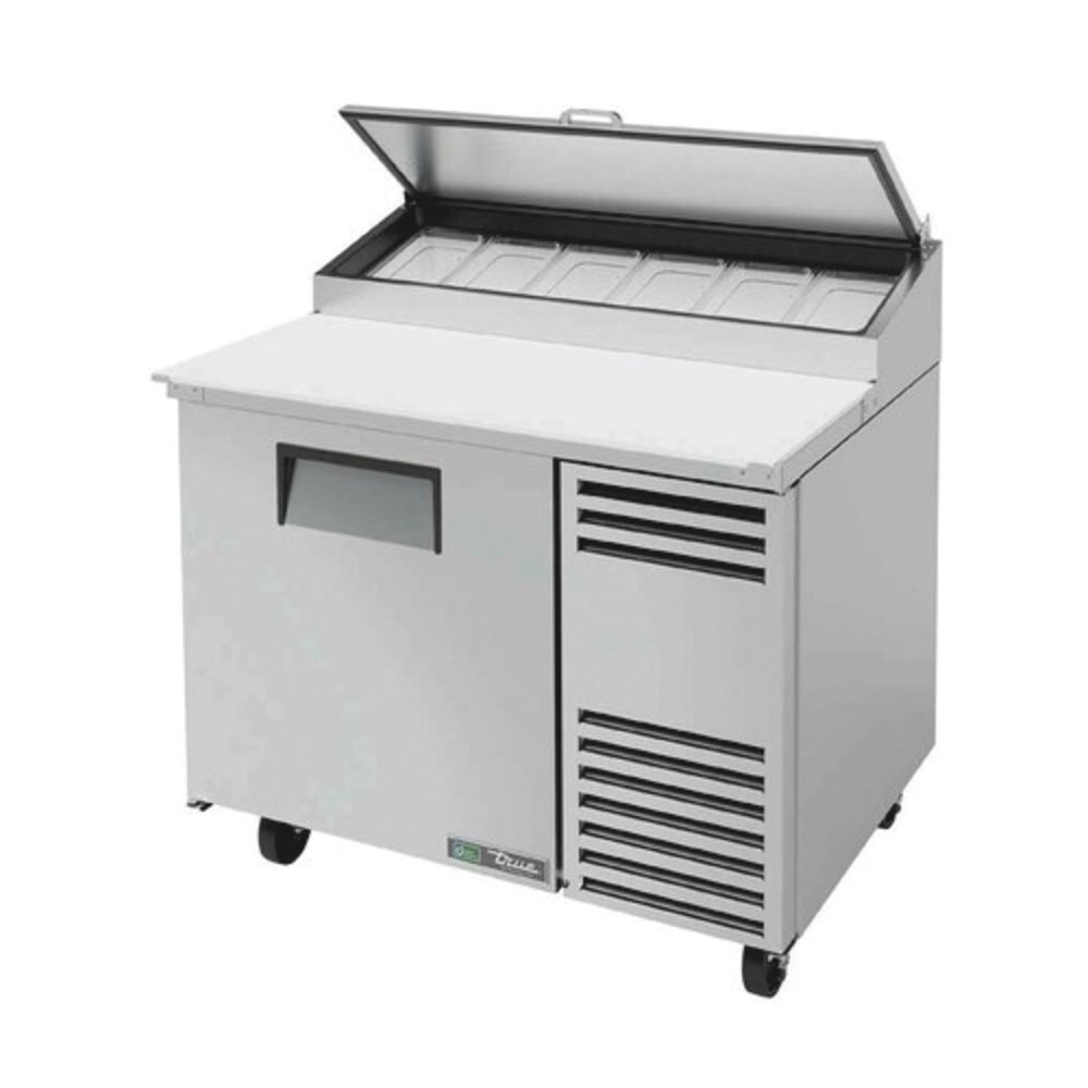 Atosa MPF8201GR 44" Refrigerated Pizza Prep Table, Six-Pan Capacity