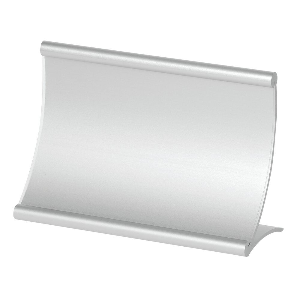 Concurva Black Metal Curved Sign Holder - 2 1/2"L x 4"H