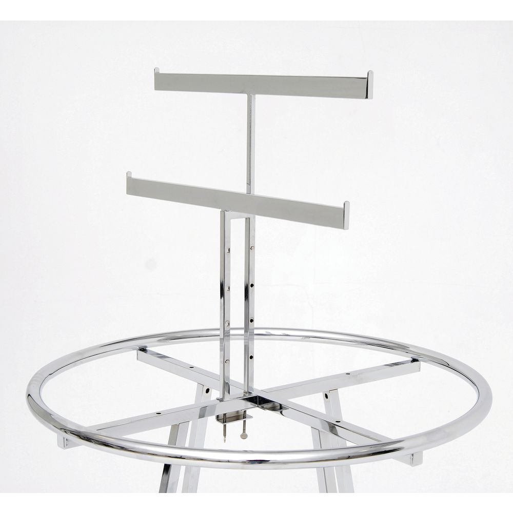 Chrome Clothing Rack Double Bar Topper