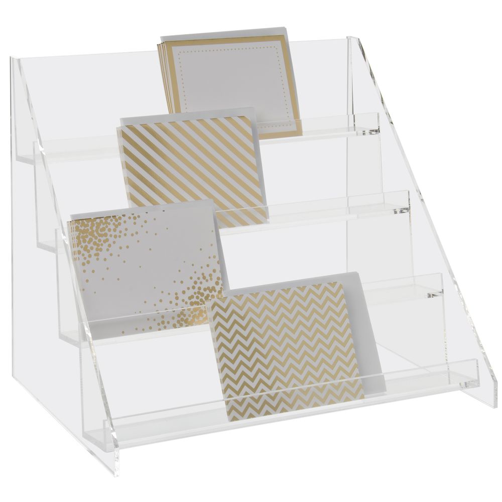 4-Tier Acrylic Step Display, 15 1/2"W