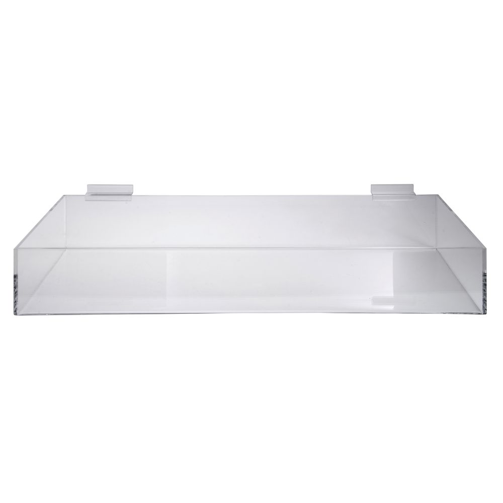 Acrylic Slatwall Tray, 12"W x 6"D x 4"H