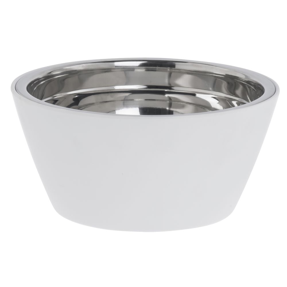 Expressly HUBERT® White Melamine Bowl - 9 3/8"Dia x 4 1/4"D