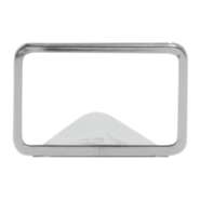 Chrome Metal Horizontal Sign Frame With Triangular Wedge Base - 5 1/2"L ...