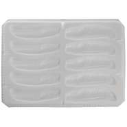 Culinary Puree White Polypropylene Fish Fillet Puree Mold - 17"L x 11"W