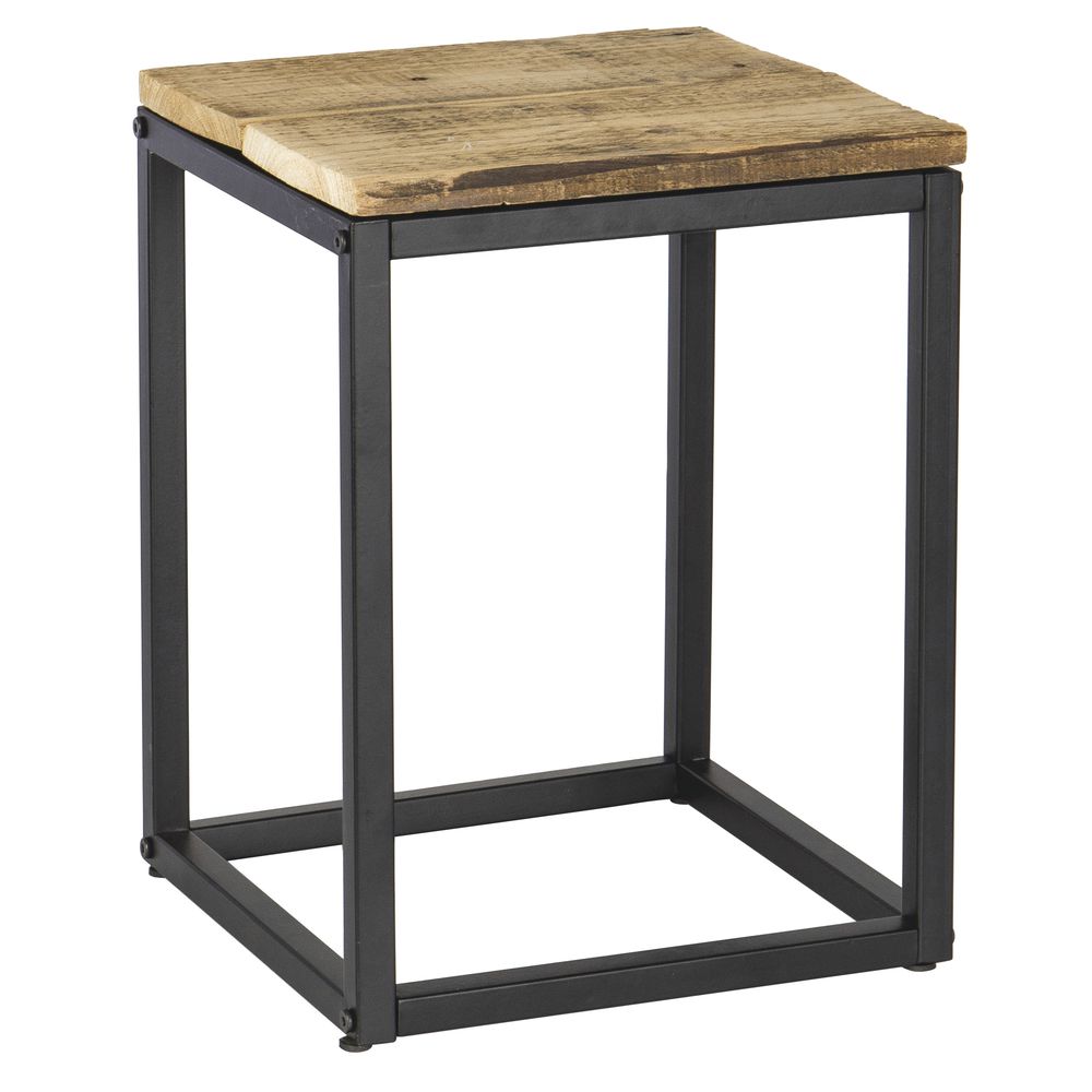 Square Wood & Metal Riser, 16"H