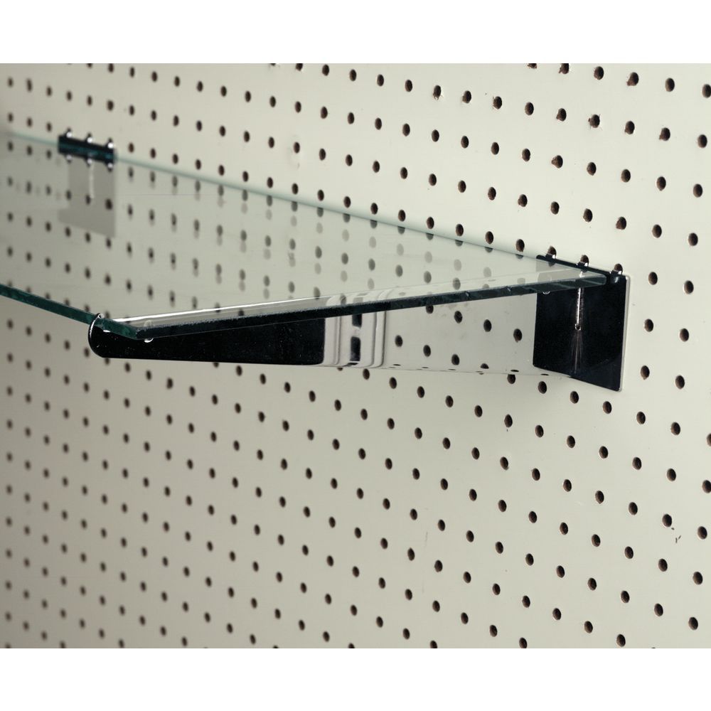 14" Pegboard Shelf Bracket Chrome