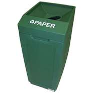 HUBERT® 39 gal Green Plastic Open Top Recycling Container For Paper ...