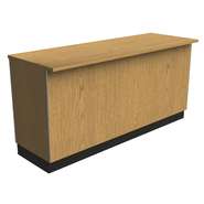 ADA Compliant Oak Wrap Counter, 70"W x 24"D