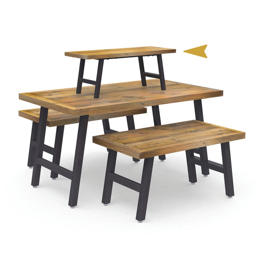 Sawhorse Feature Table, Barnwood - 60"W x 36"D x 30"H