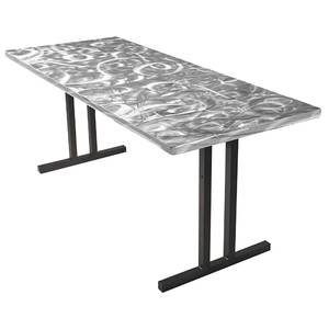 Southern Aluminum Silver Swirl® Rectangular Grey Aluminum Buffet Table ...