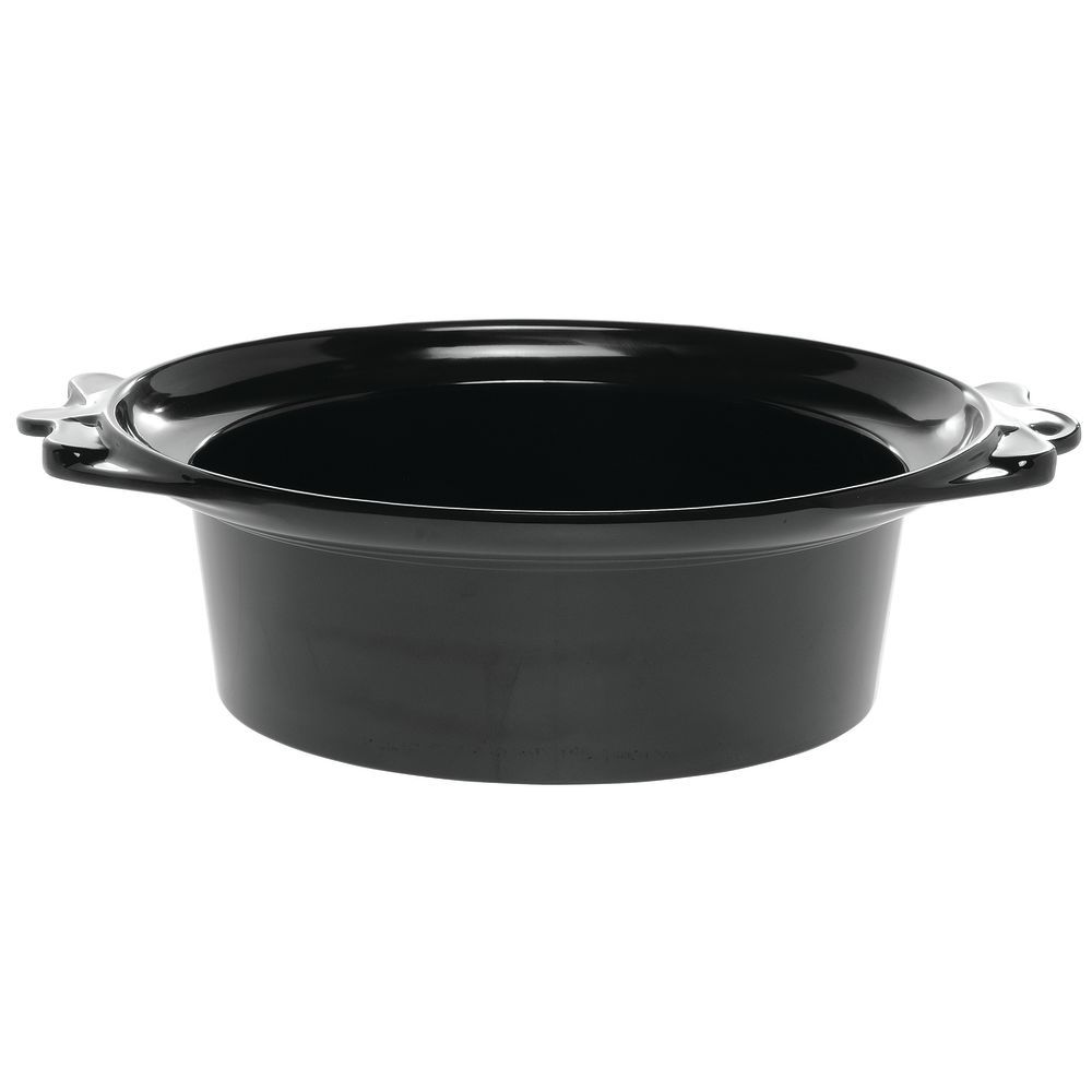Expressly Hubert® Oval Black Melamine Bowl - 20 1/2"L x 12 1/10"W x 6"H