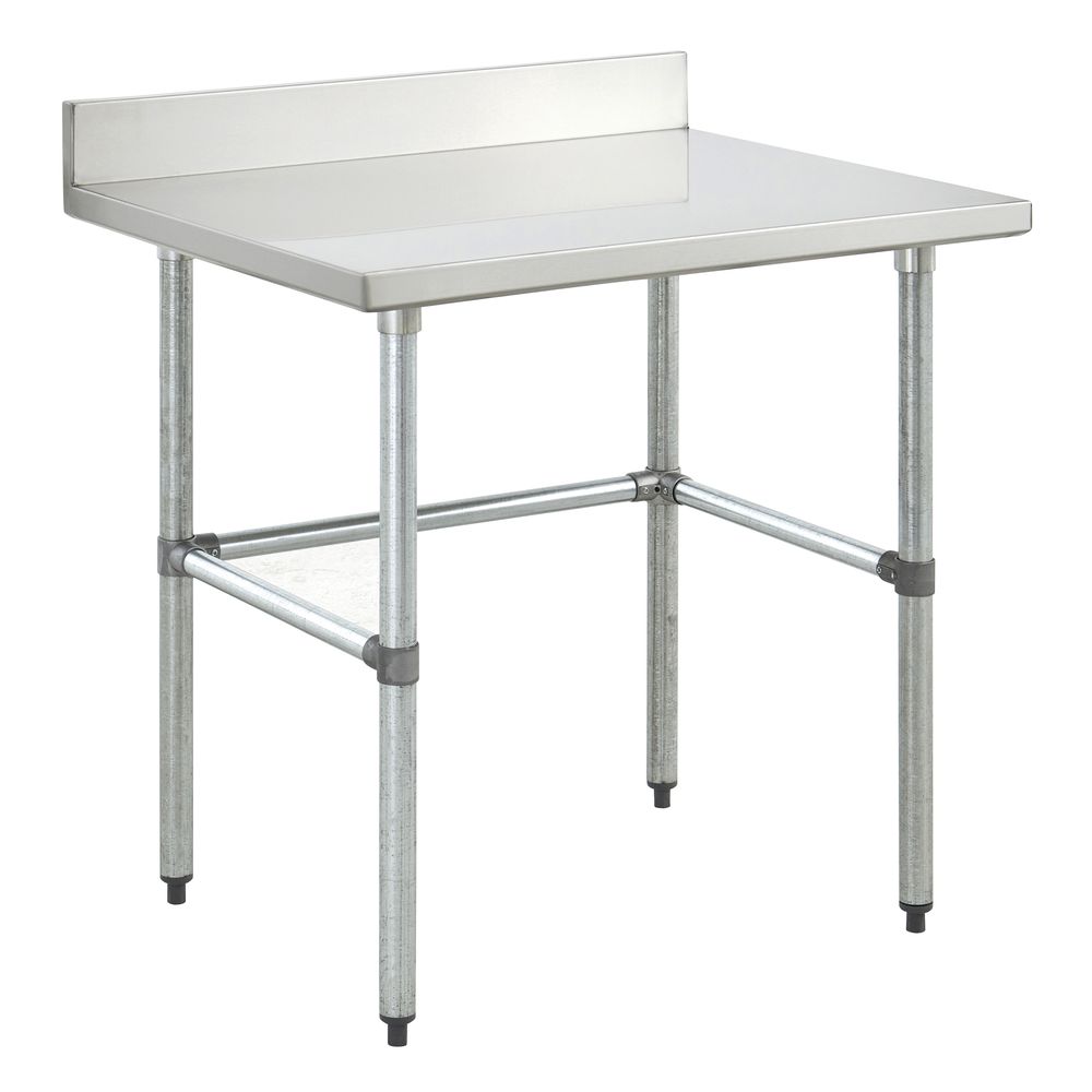 Kratos 28W-292 16-Gauge, 304 Stainless Steel Open Base Worktable w/ 4 ...