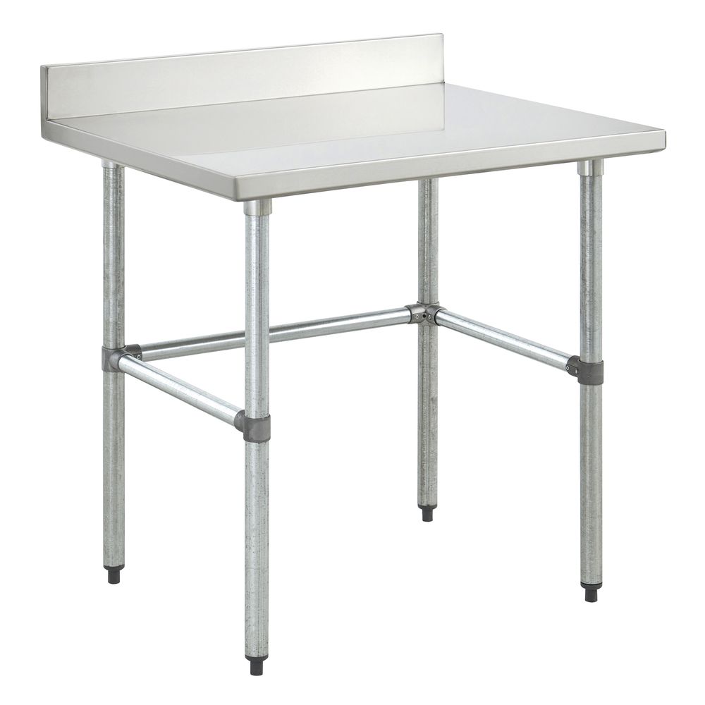 Kratos 28W-288 16-Gauge, 304 Stainless Steel Open Base Worktable w/ 4 ...