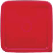 Cambro CamSquares® 6 and 8 qt Red Plastic Food Box Lid - 9"L x 9"W x 3/8"D